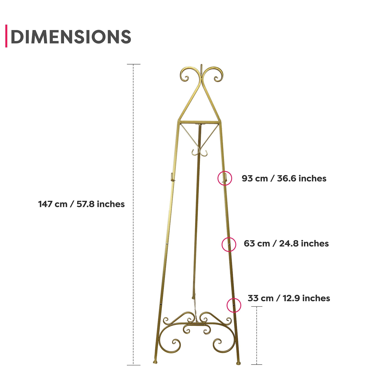 Metal Wedding Easel: 57.8" Event Sign Display Stand - Etsy