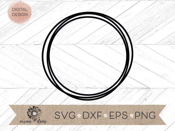 Circle Frame Svg Sketch Circle Svg Circle Svg Doodle - Etsy