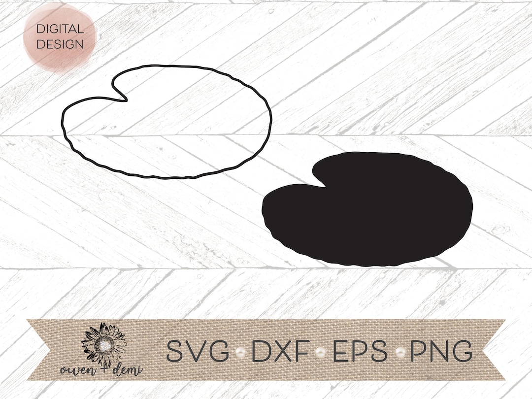 Lily Pad Svg Lily Pad Silhouette Svg Lily Pad Outline Svg Frog Svg Frog ...
