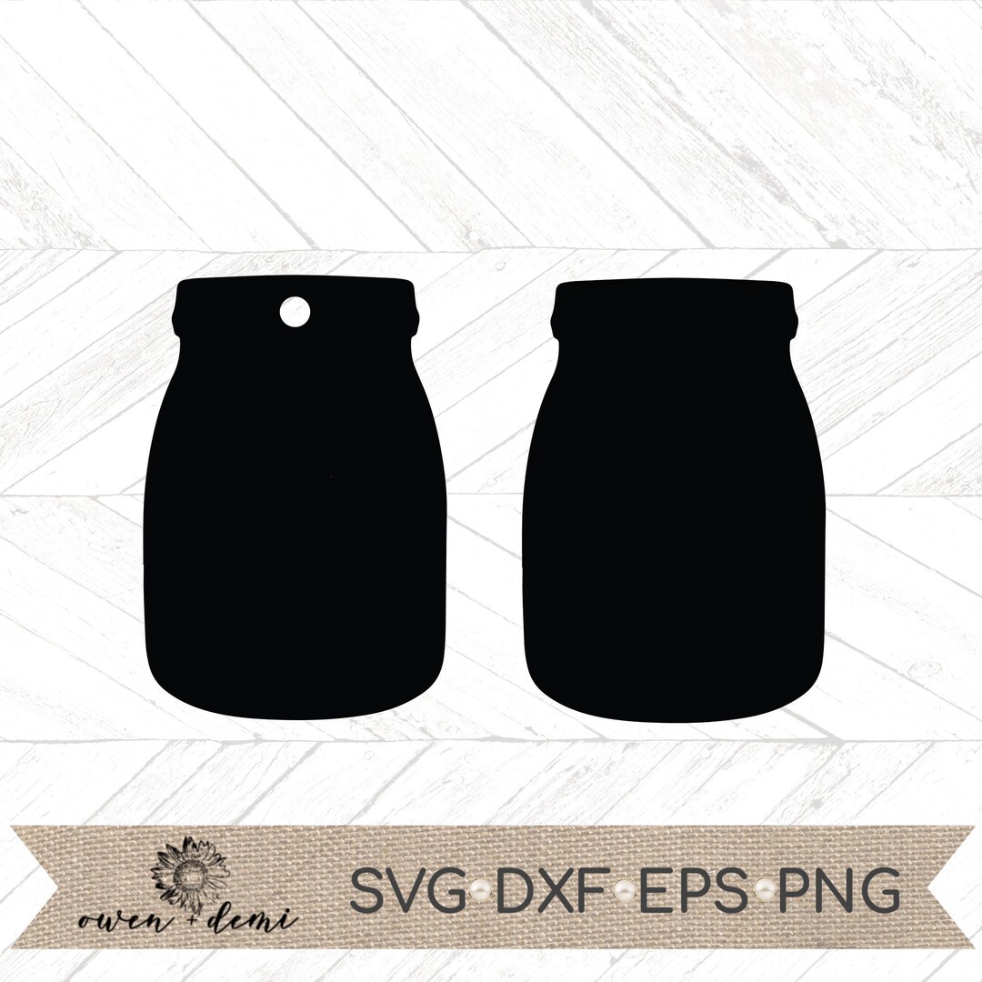 Jar Silhouette Svg Jar Tag Svg Jar Cricut Cut File Jar Silhouette Cut ...