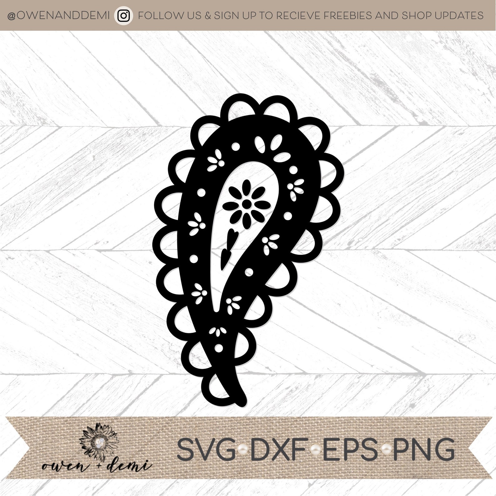 Paisley Bundle Svg Flower Paisley Svg Heart Paisley Svg | Etsy