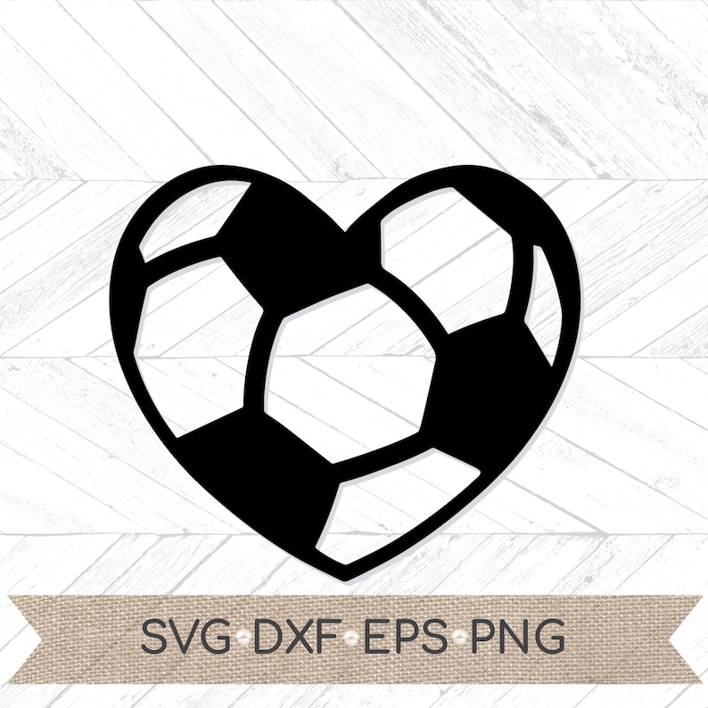 Soccer Heart svg Soccer heart clip art Soccer Cricut svg | Etsy