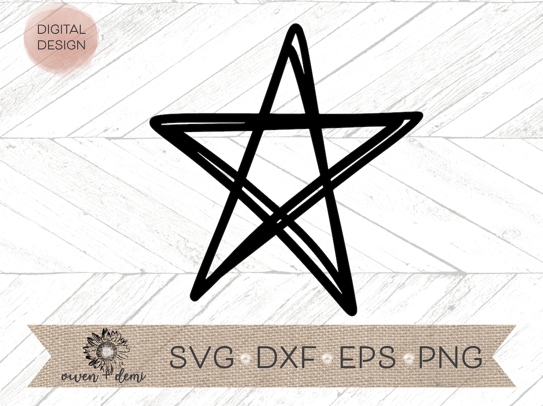 Scribble Star Svg Sketch Star Svg Scribble Star Svg Doodle Star Cricut ...