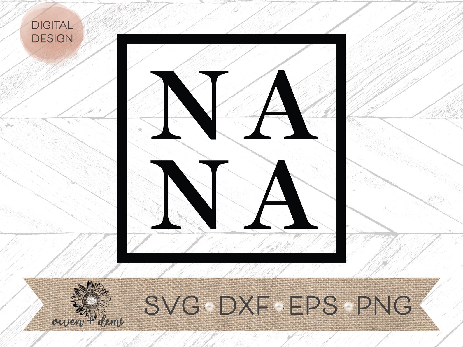 Nana Svg Nana in Square Svg Nana Svg for Cricut Nana Svg - Etsy