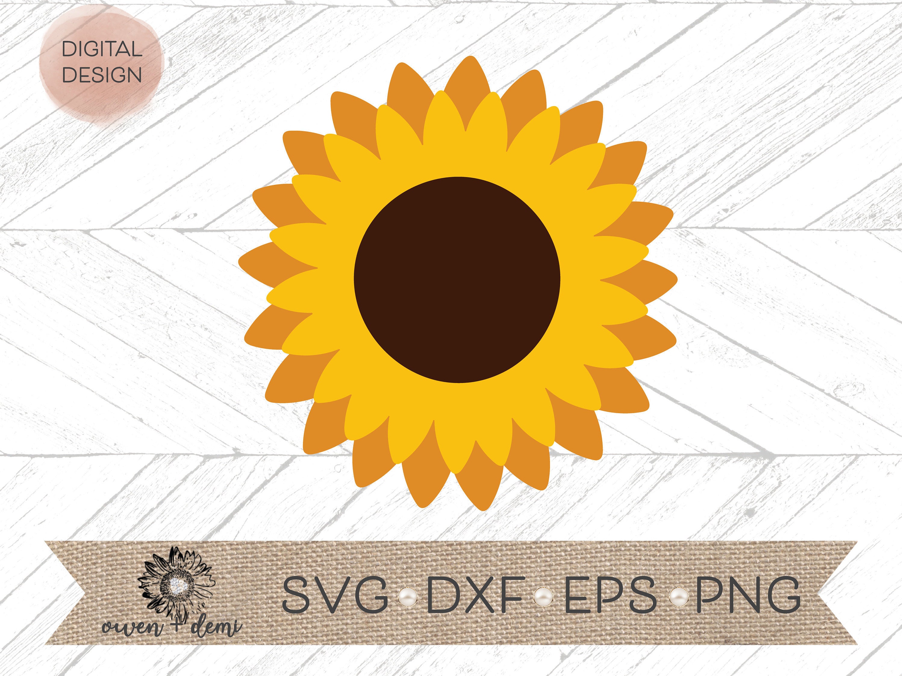 Sunflower Svg Sunflower Cut File Flower Cricut Cut File - Etsy