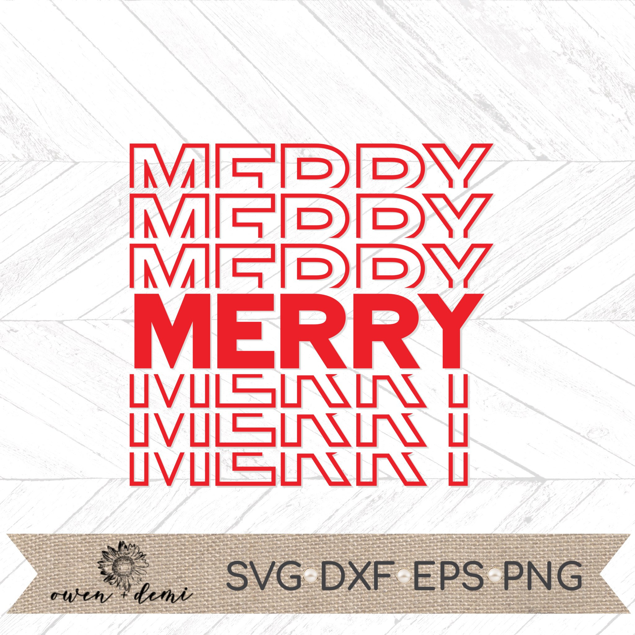 Merry SVG Mirrored Christmas svg Christmas Svg for cricut | Etsy