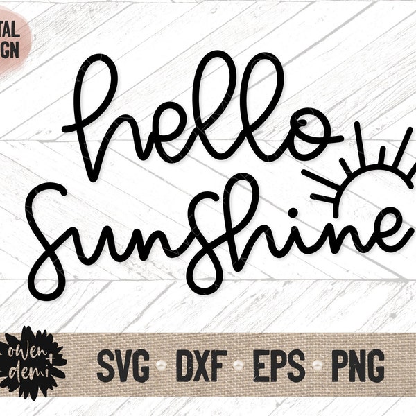 Hello Sunshine Svg - Etsy