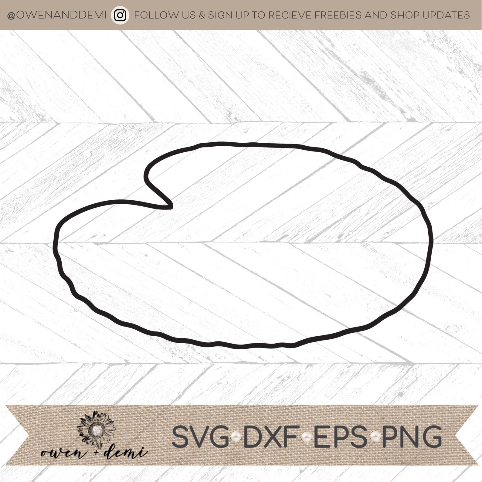 Lily Pad Svg Lily Pad Silhouette Svg Lily Pad Outline Svg - Etsy