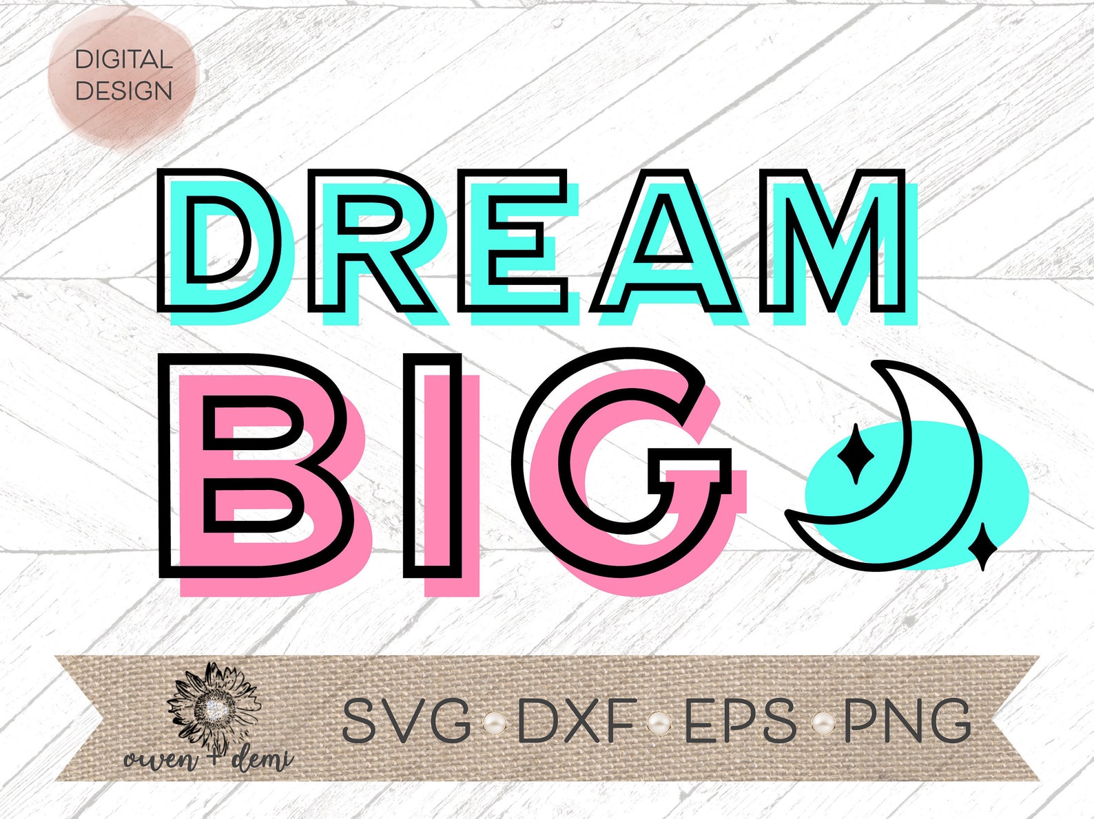 Dream Big Svg Line and Wash Svg Dream Cricut Cut File - Etsy
