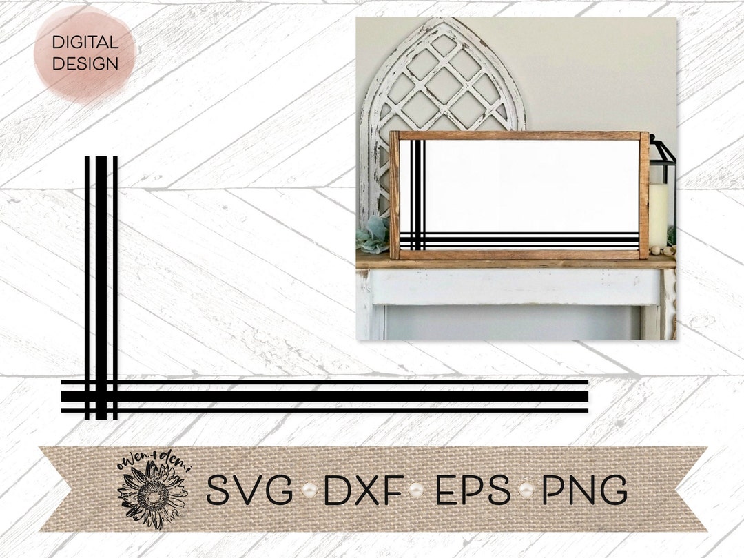 Rectangle Border Svg Rectangle Corner Border Svg Tier Tray - Etsy
