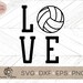 Love Volleyball Svg Volleyball Dxf Eps Png Cut File - Etsy