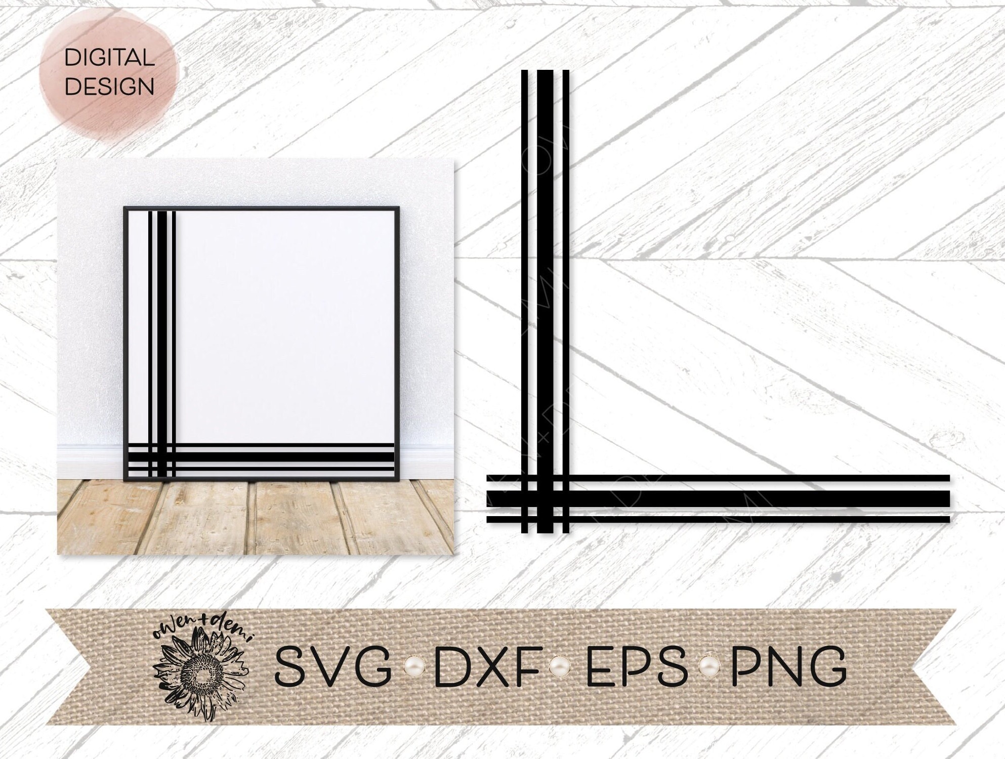Border Svg Square Corner Border Svg Tier Tray Svg - Etsy UK