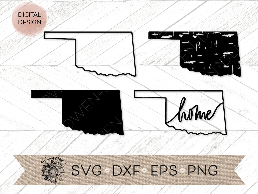 Oklahoma Svg Oklahoma Outline Svg State Svg Oklahoma - Etsy