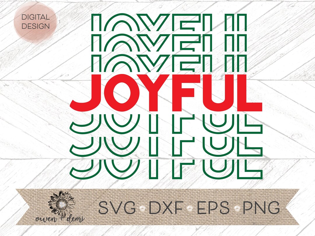 Joyful SVG Christmas Svg Svg for Cricut Svg for Silhouette Modern ...