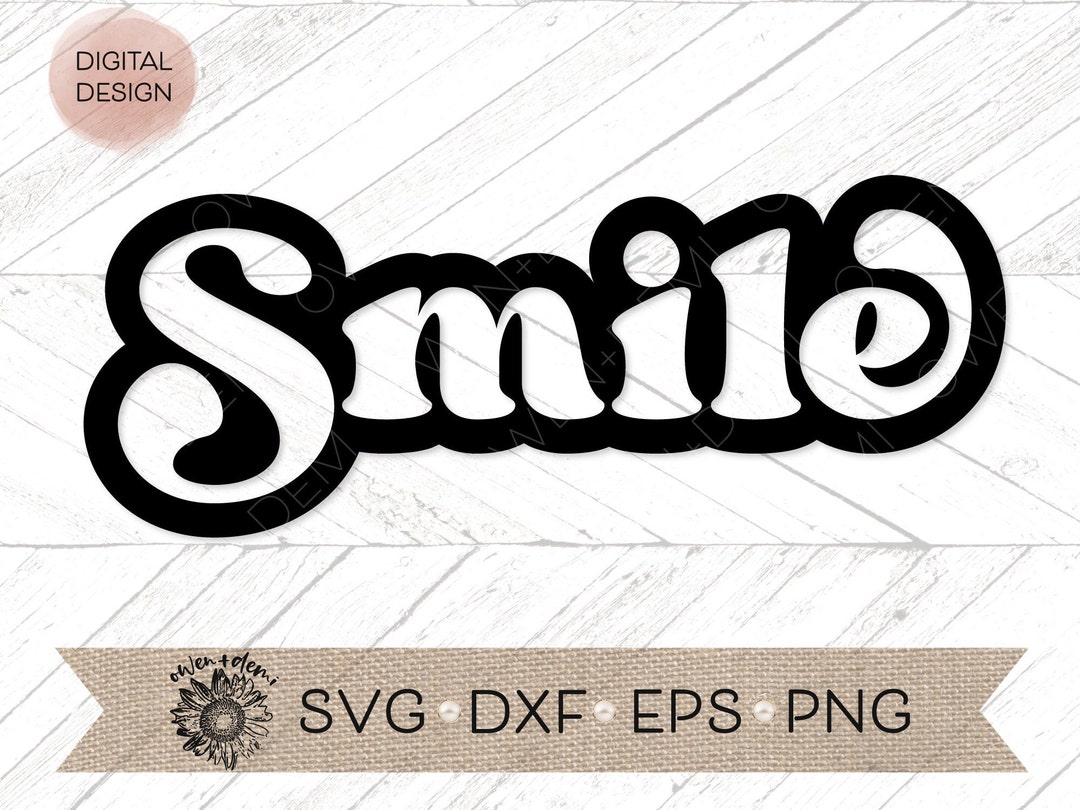 Smile SVG Retro Smile SVG Smile Cricut Cut File Smile Silhouette Cut ...