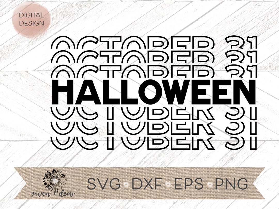 Halloween October 31 SVG Halloween Svg Split Halloween Svg - Etsy