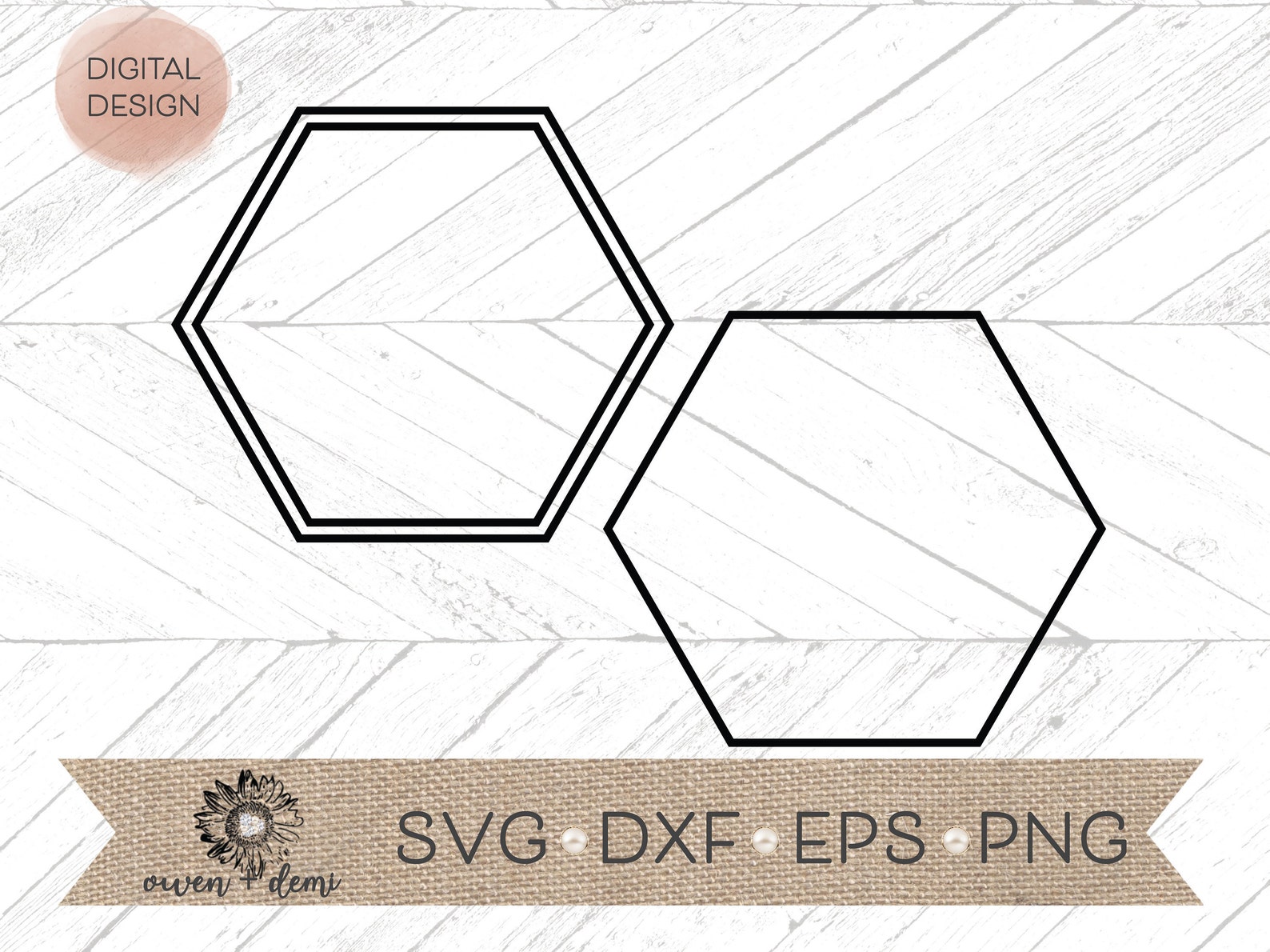 Regular Hexagon Border Svg Hexagon Lined Frame Svg - Etsy