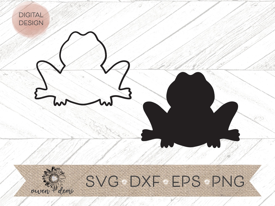 Frog Silhouette Svg Frog Outline Svg Frog Svg Simple - Etsy