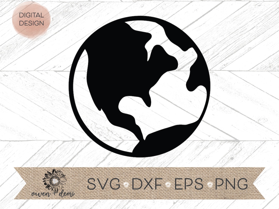 Erde Umriss Svg Erde Dxf Png Eps Erde geschnitten Datei - Etsy.de