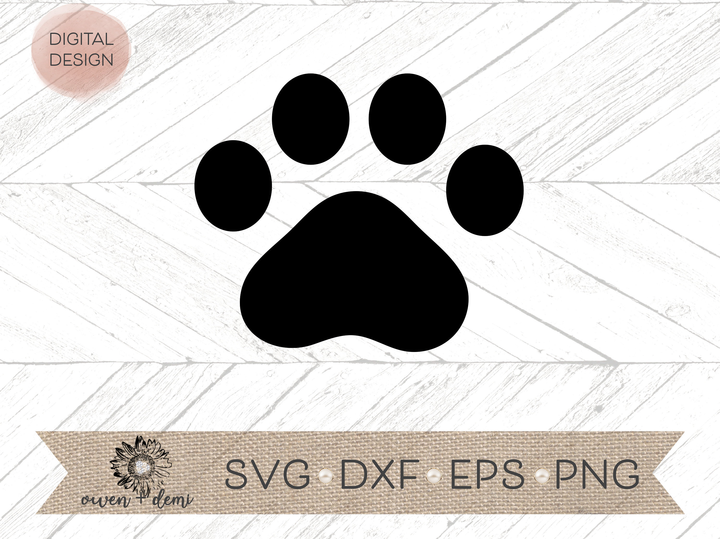 Cat Paw Print Svg Paw Print Svg Cat Print Cut File Cat - Etsy