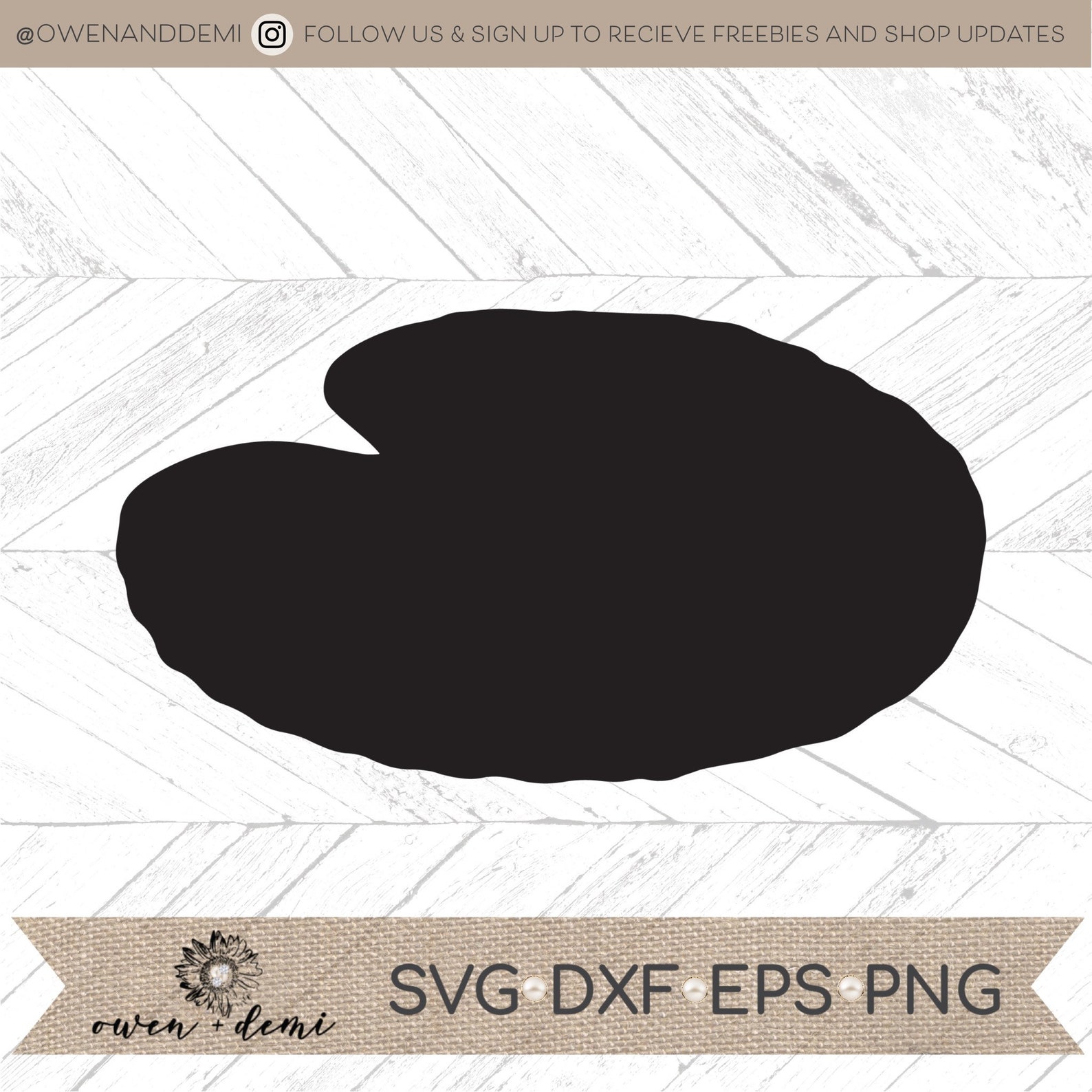 Lily Pad Svg Lily Pad Silhouette Svg Lily Pad Outline Svg | Etsy