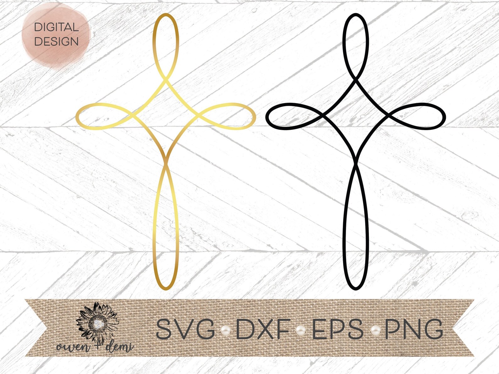 Cross Svg Decorative Cross Svg Gold Cross Clip Art - Etsy