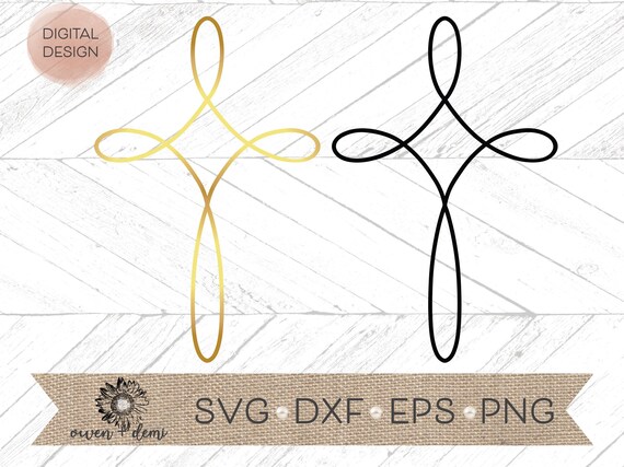 Cross Svg Decorative Cross Svg Gold Cross Clip Art | Etsy