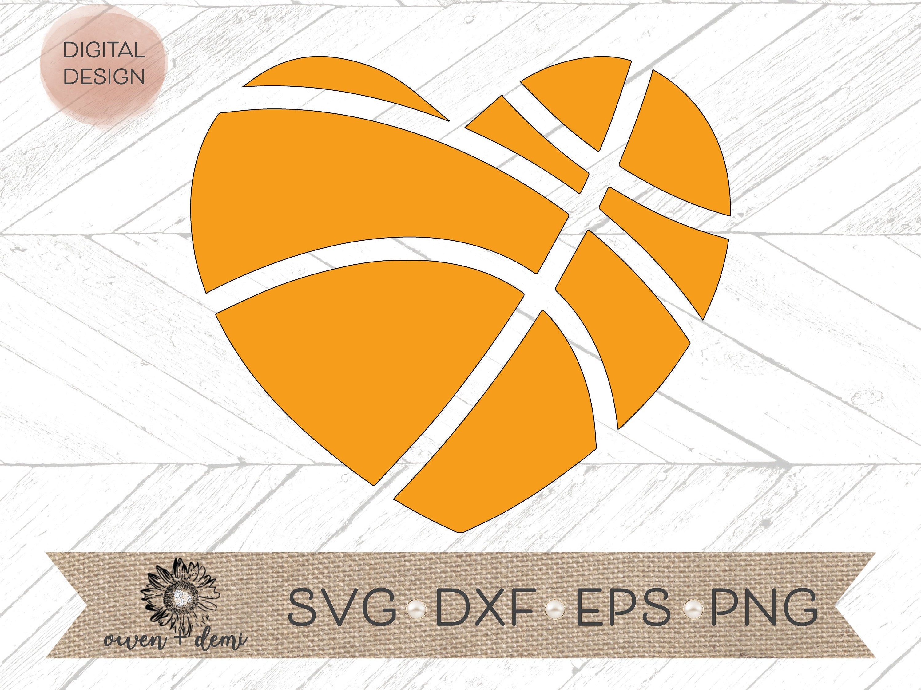 Basketball Heart Svg Basketball Heart Cutfile Basketball - Etsy