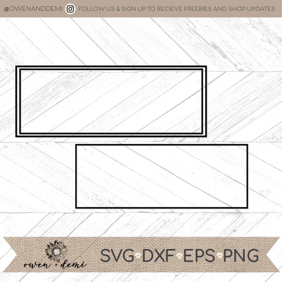 Rectangle border svg Rectangle lined frame svg sign border | Etsy