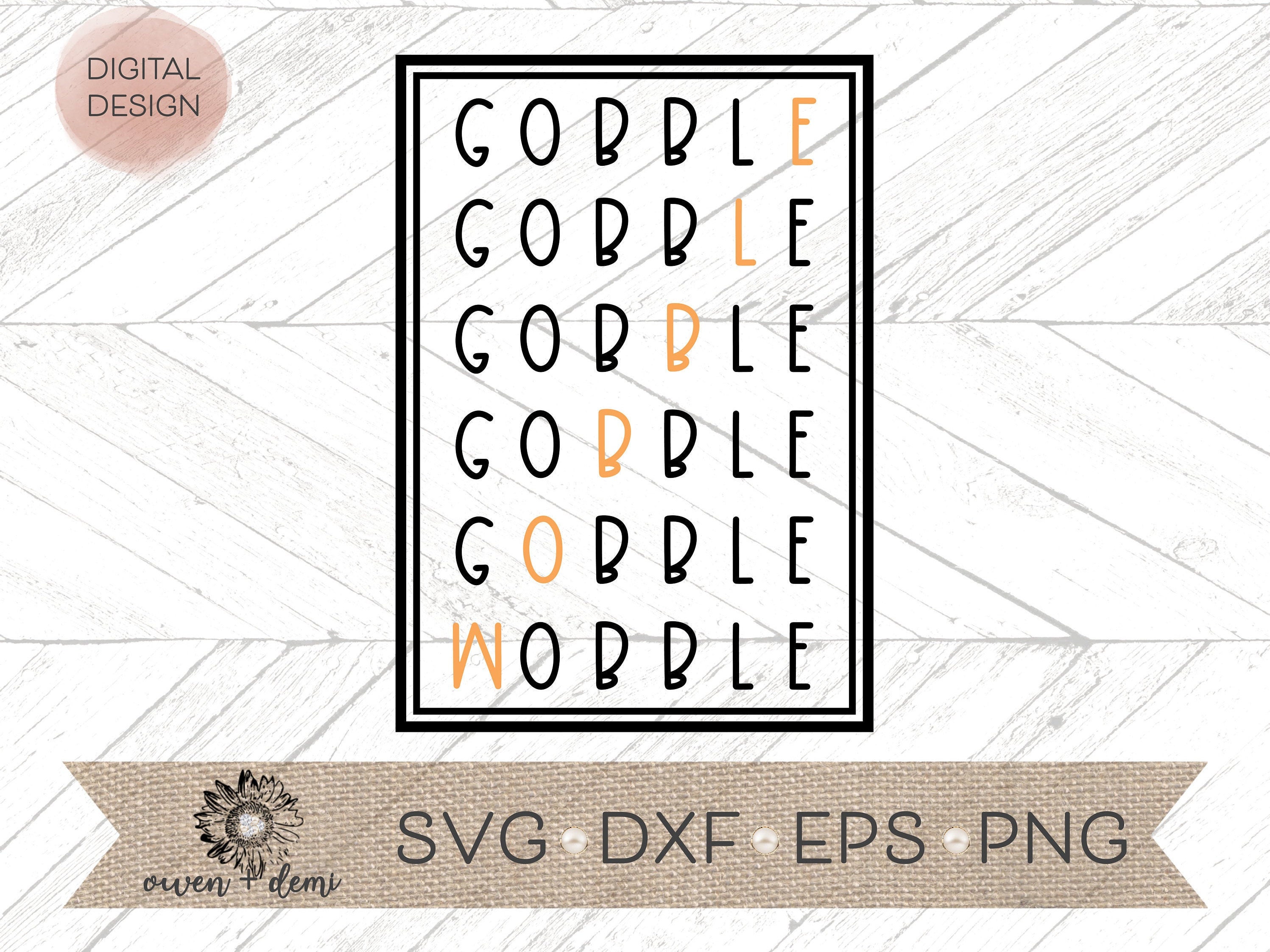 Gobble Wobble Svg Gobble Wobble Clip Art Fall Cut File | Etsy