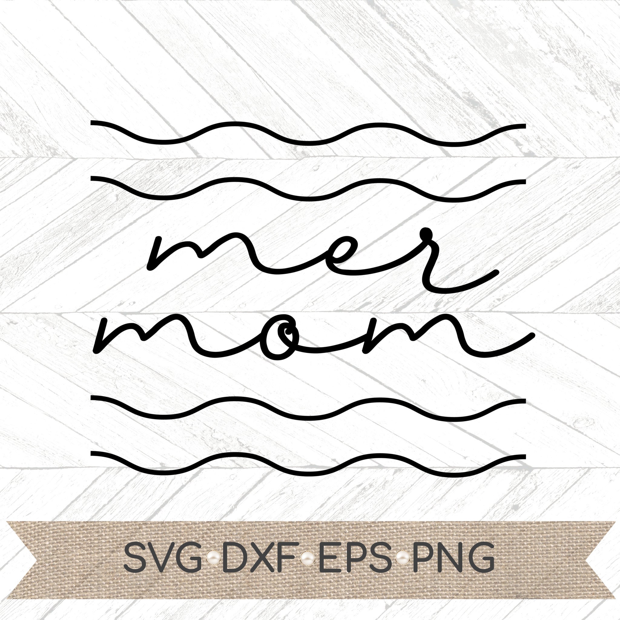 Mer Mom svg Line waves svg Mer Mom cricut cut file Mer | Etsy