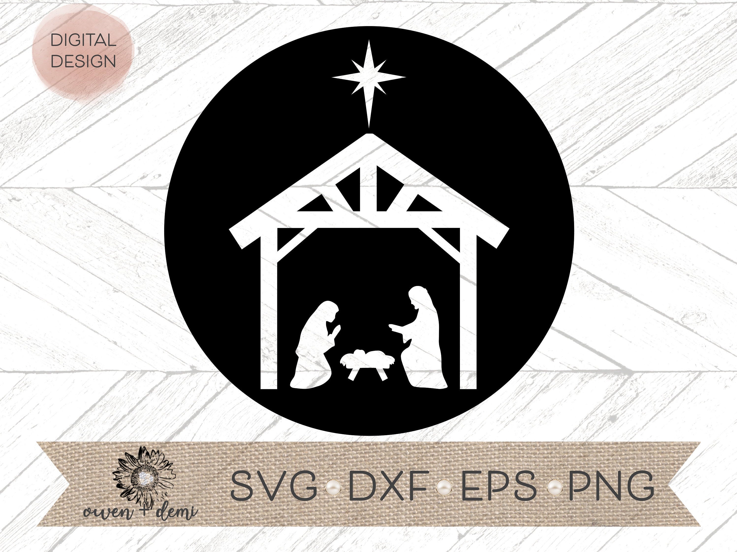 Nativity Scene Svg Manger Svg Religious Christmas Svg 146185 | Images ...