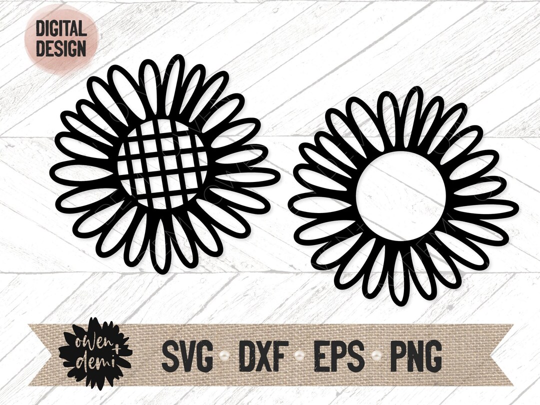 Sunflower Svg Sketch Sunflower Cut File Flower Cricut Cut File Flower ...