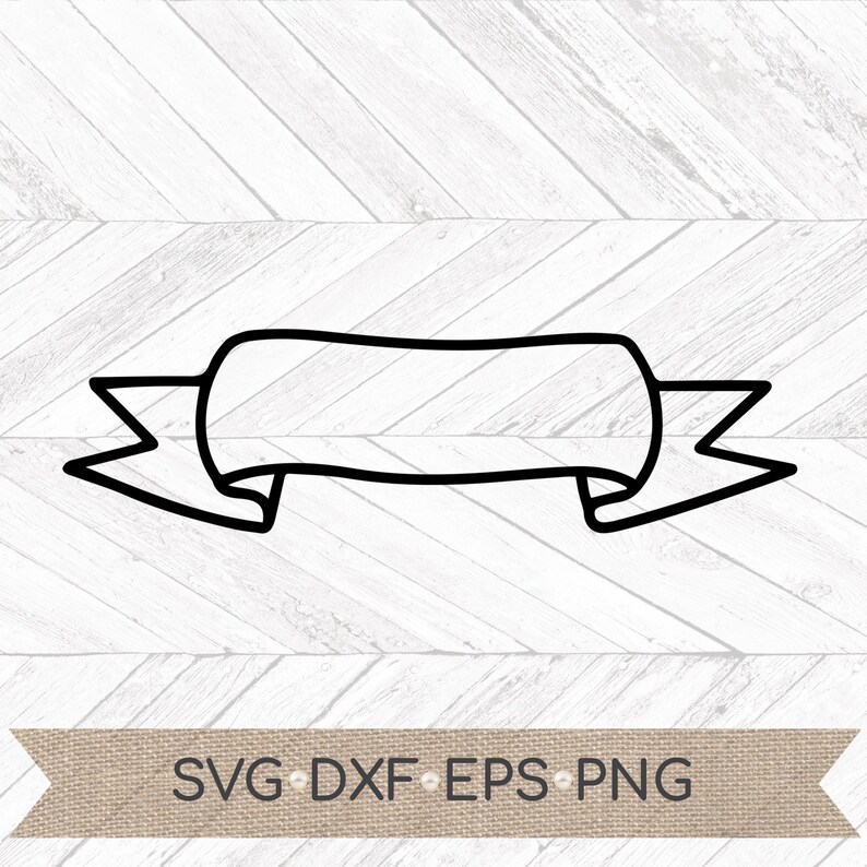 Ribbon svg Ribbon Outline svg Banner svg Banner Cricut | Etsy