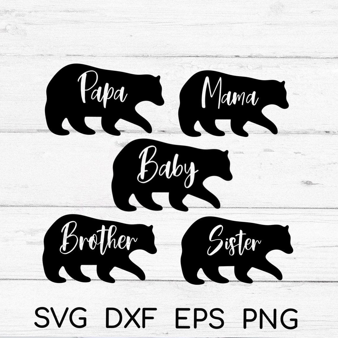 Bear Family Svg Bear Family Cricut Cut File Bear Svg - Etsy