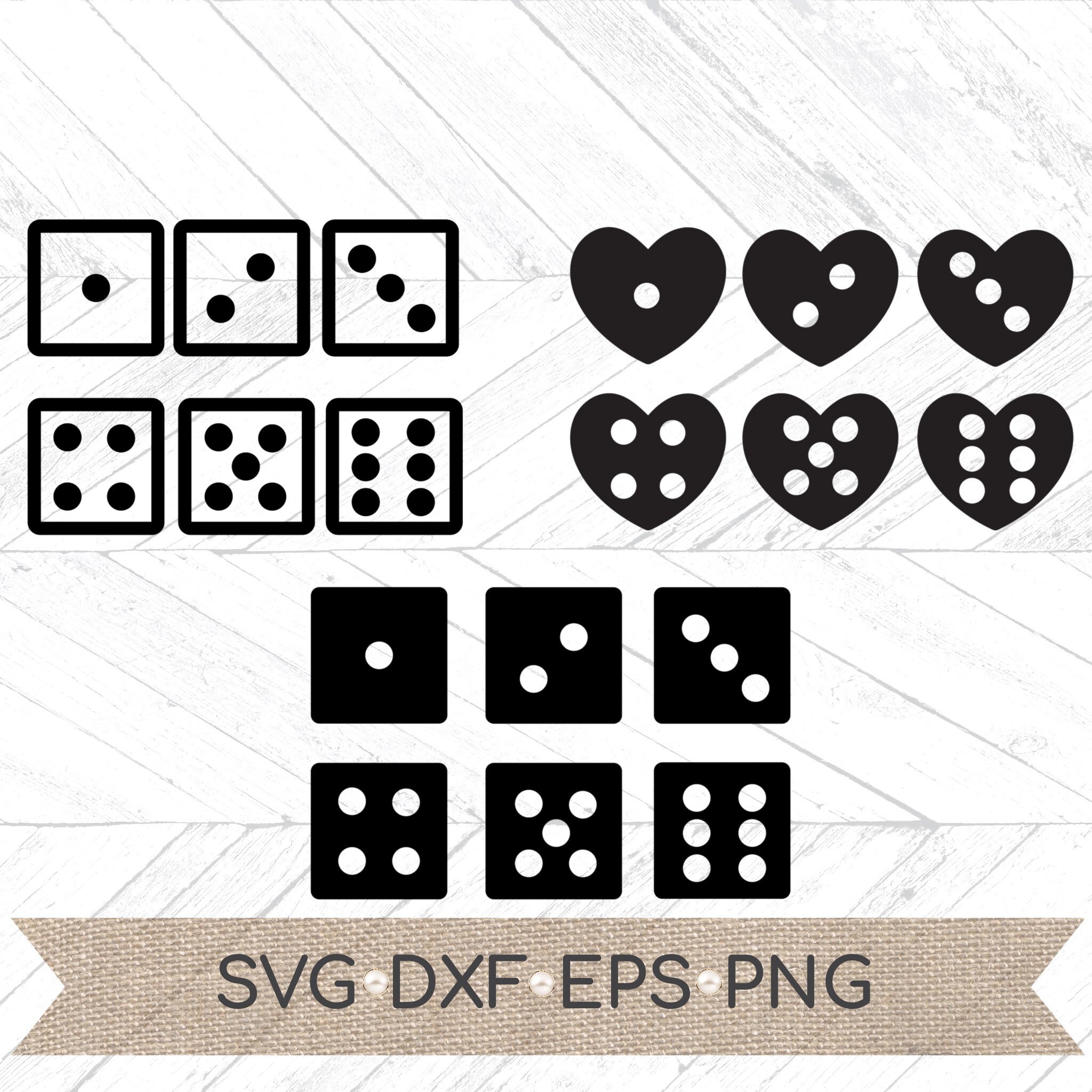 Dice Svg Dice Svg Bundle Dice Cricut Cut File Dice | Etsy