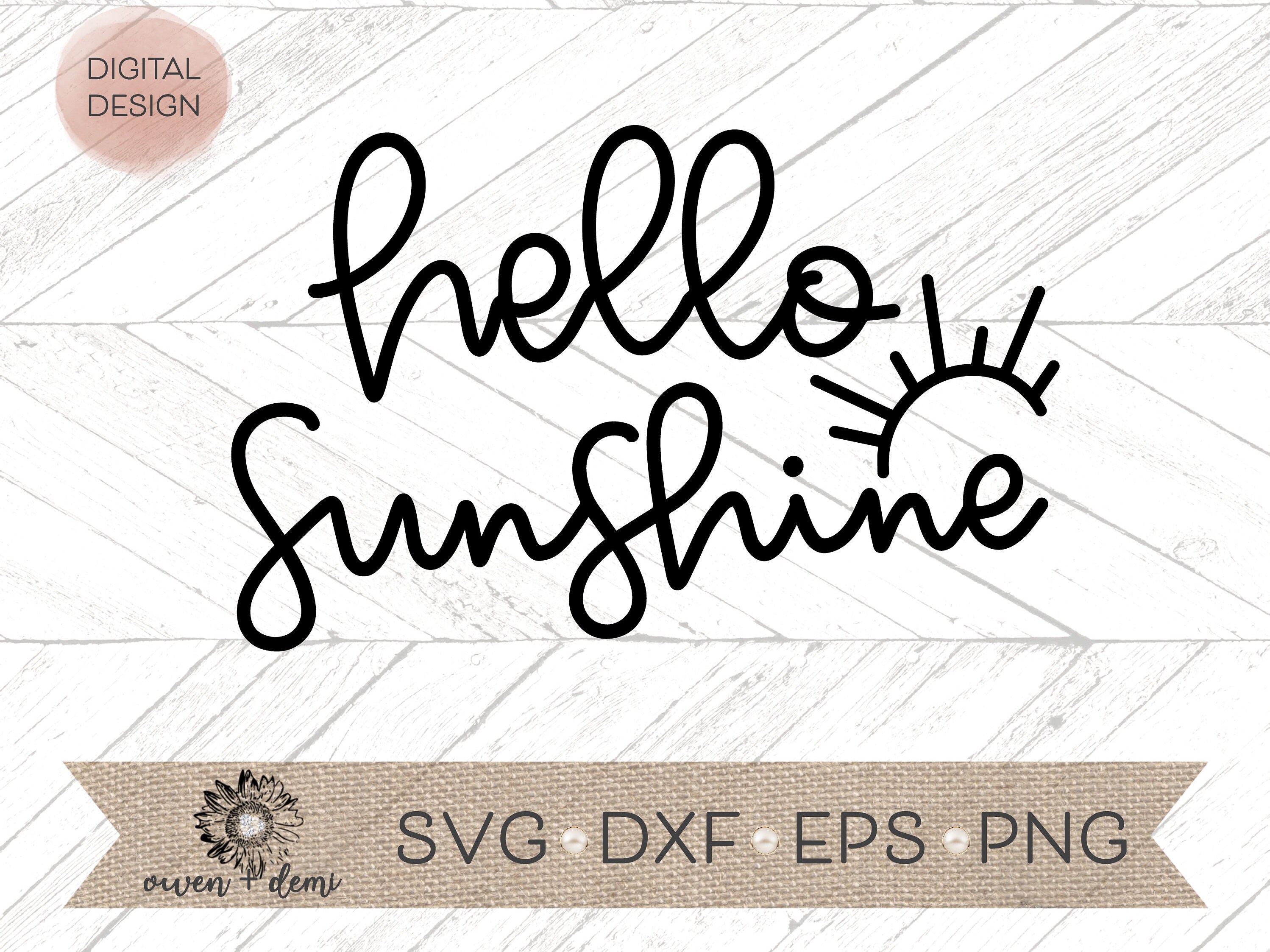 Hello Sunshine Svg Sunshine Svg Sunshine Cricut Cut File - Etsy