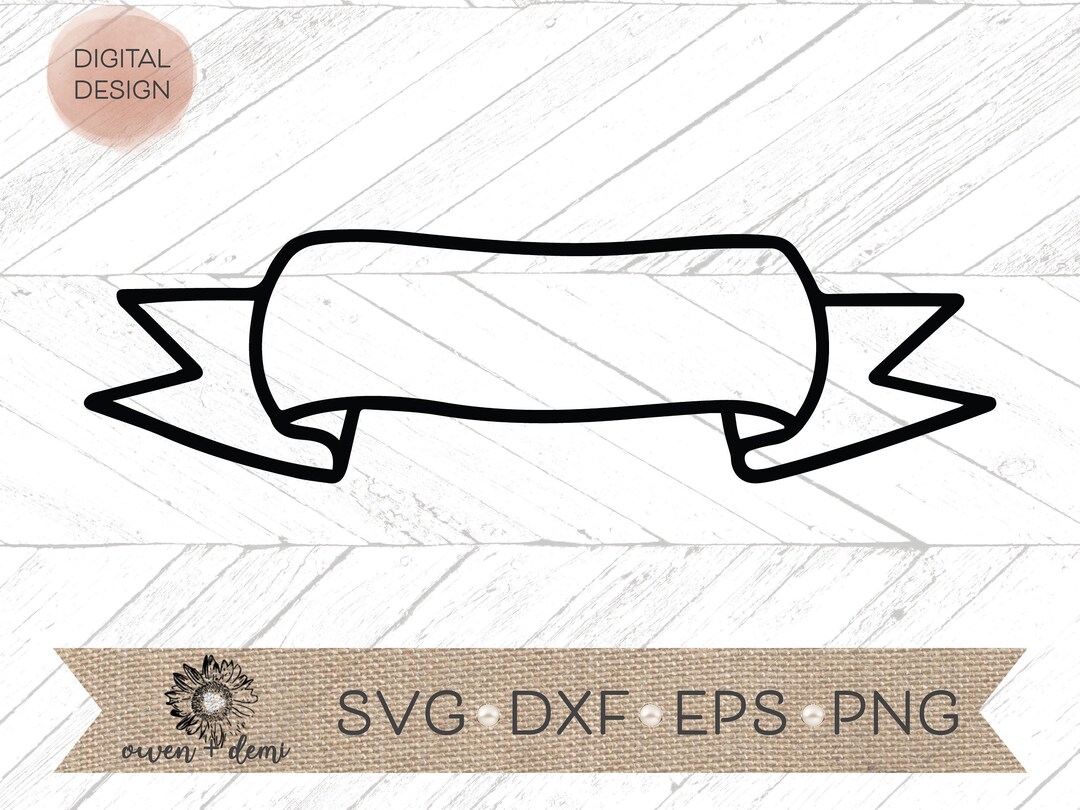 Ribbon Svg Ribbon Outline Svg Banner Svg Banner Cricut Svg Banner ...