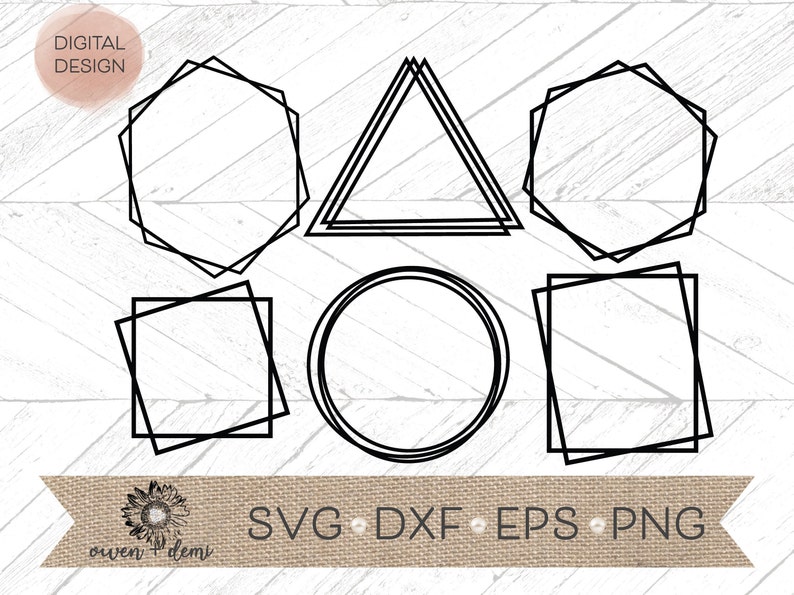 Geometric Shape Svg Bundle Shape Frames Svg Hexagon Svg - Etsy