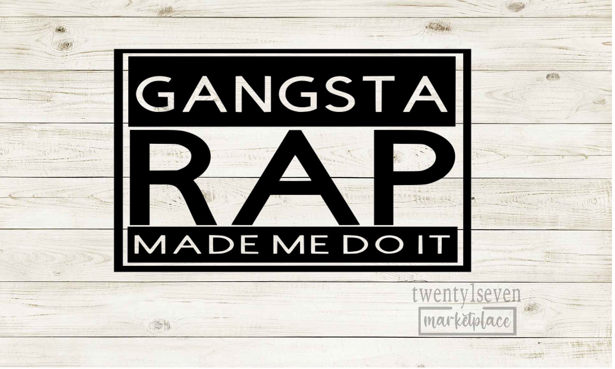 Gangsta Rap SVG Hip Hop Gifts for Him Cricut Cut File Mens | Etsy