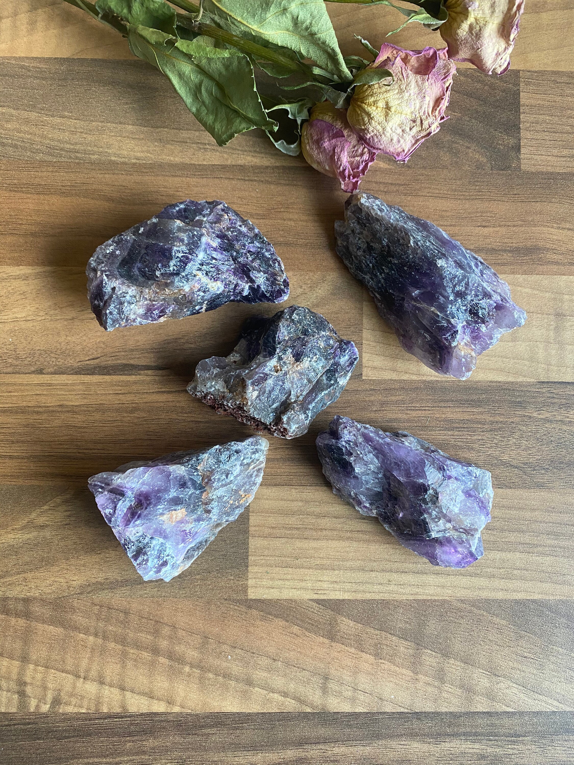 Rough / raw chevron amethyst crystal chunk | Etsy