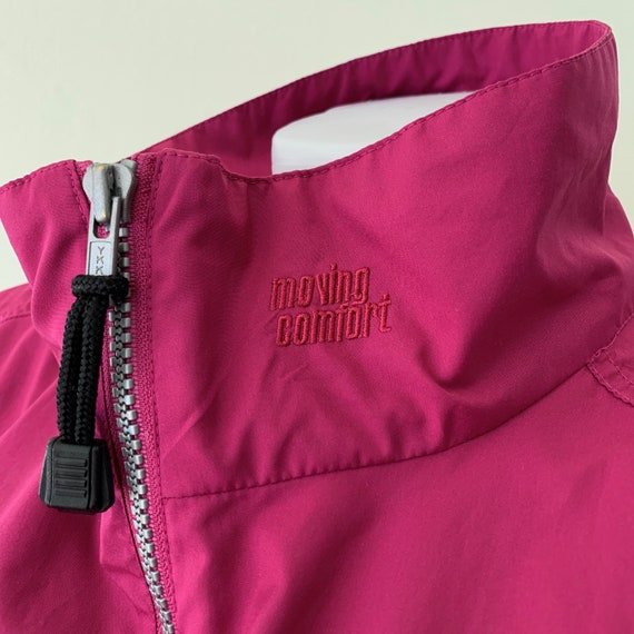 Vintage dark pink black running vest double sliding z… - Gem