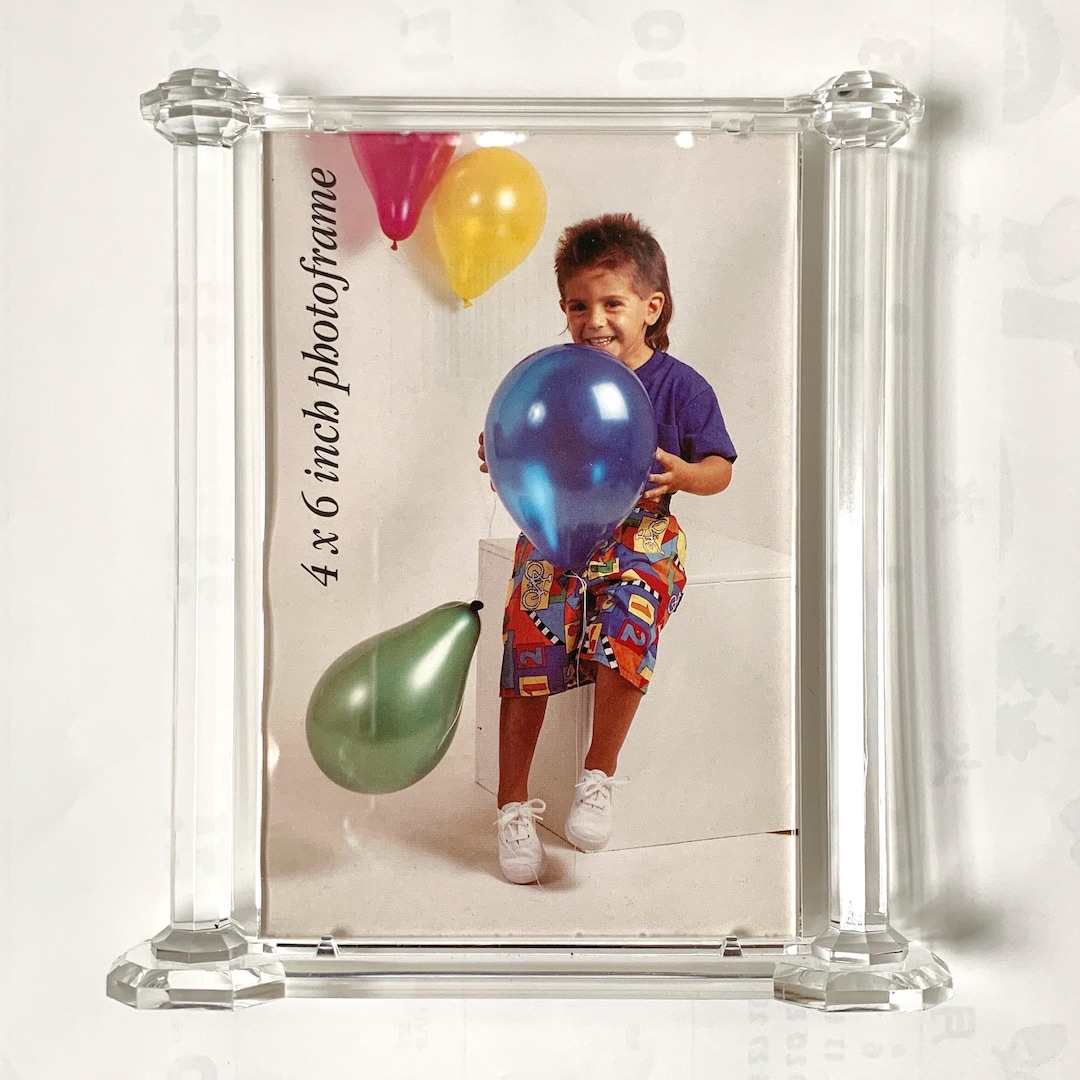 1990s Clear Acrylic Columns 6 X 4 Photo Frame - Etsy