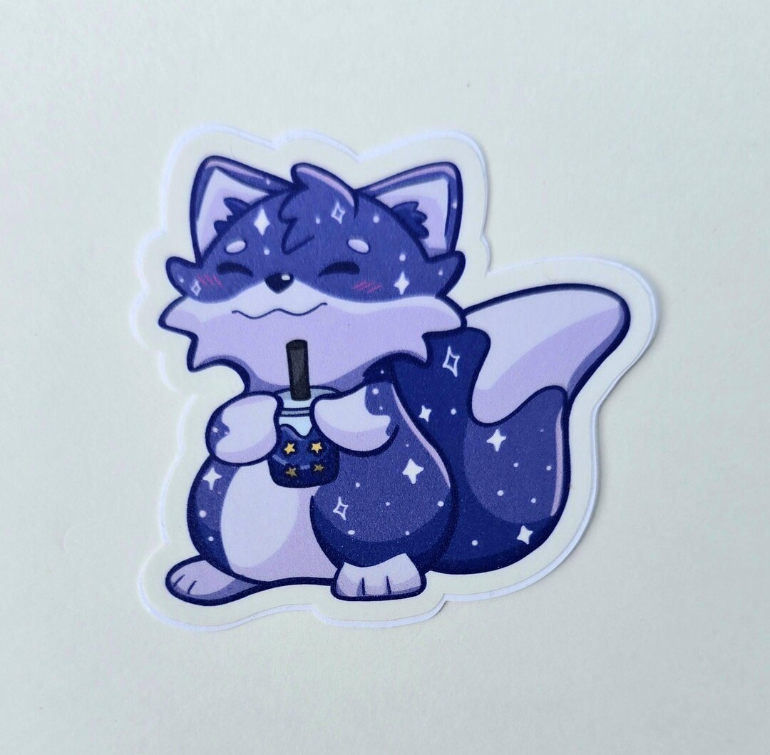 Cute Boba Fox Sticker - Etsy