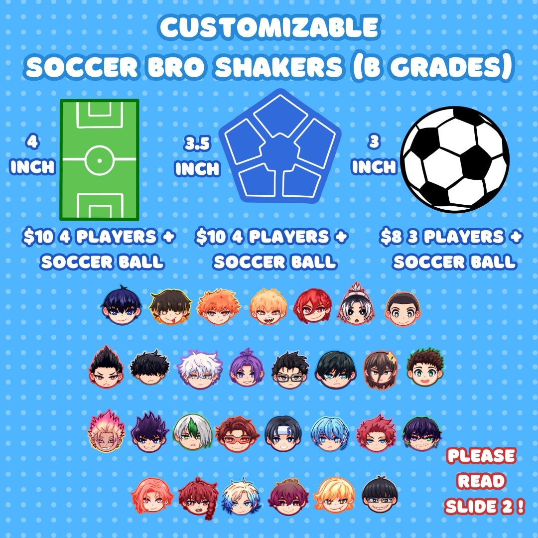 Custom Openable Soccer Bro Shaker Charms [B GRADES] - Etsy