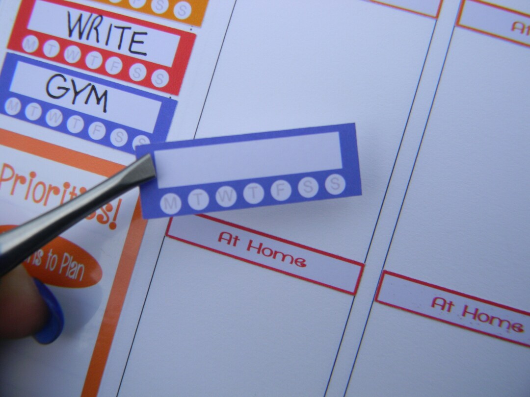 Habit Tracker Stickers - Blank - Daily Log | Happy Planner, Erin ...