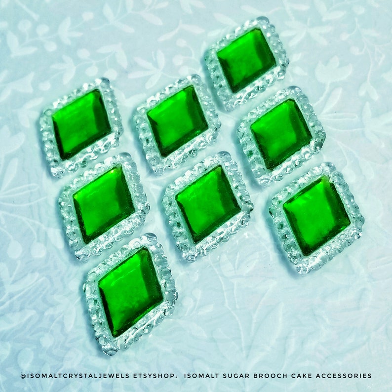 8 Diamond Shaped Brooches Edible Gemstones Cake Jewels - Etsy