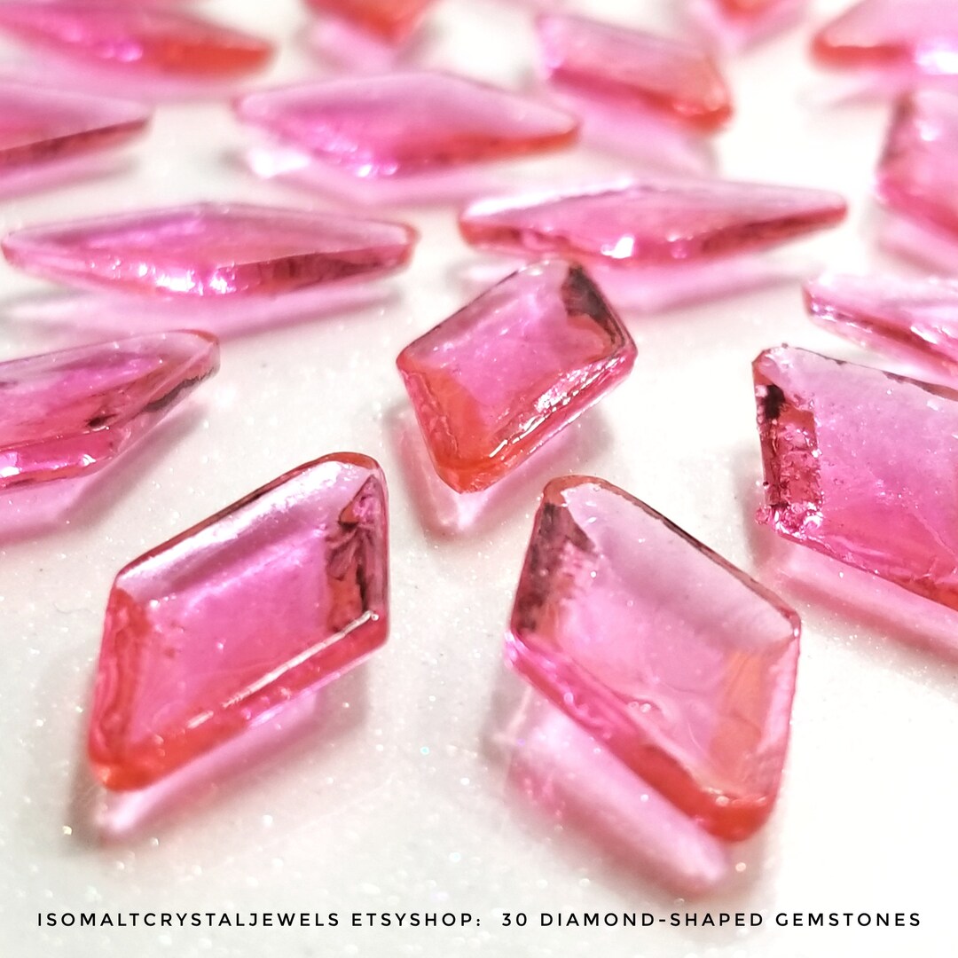 30 Small Diamond-shaped Gemstones, Edible Isomalt Sugar Cake Jewels ...