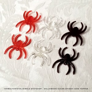 6 Long-legged Spiders: Halloween & Spider Theme Cake Topper, Isomalt ...