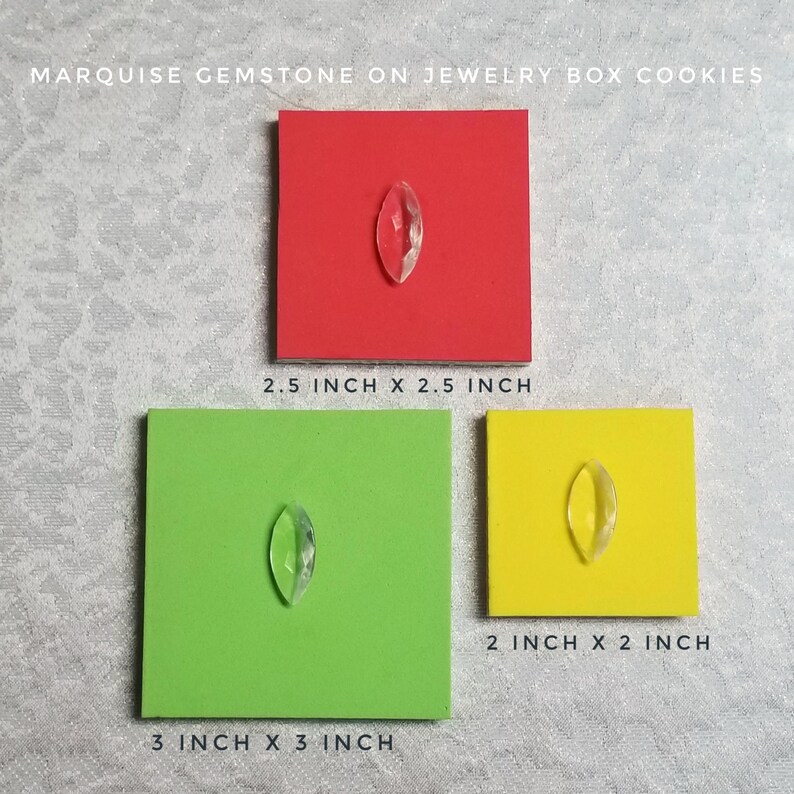 14 Isomalt Marquise Gemstones: Cake Gems, Custom Colors - Etsy